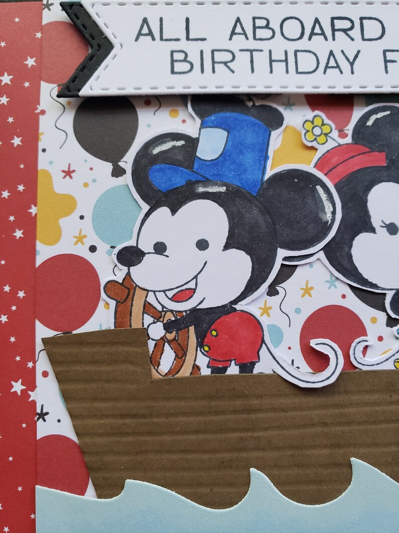 Steamboat Willie Mickey and Minnie Birthday Card - Etsy