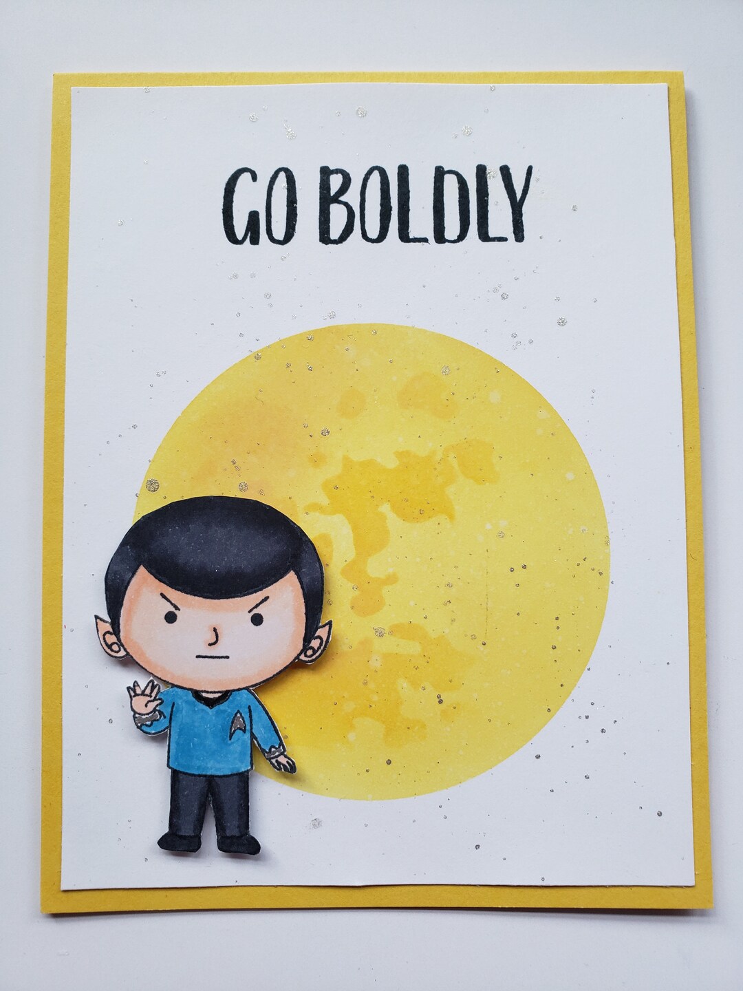 Star Trek Mr Spock Go Boldly Card - Etsy