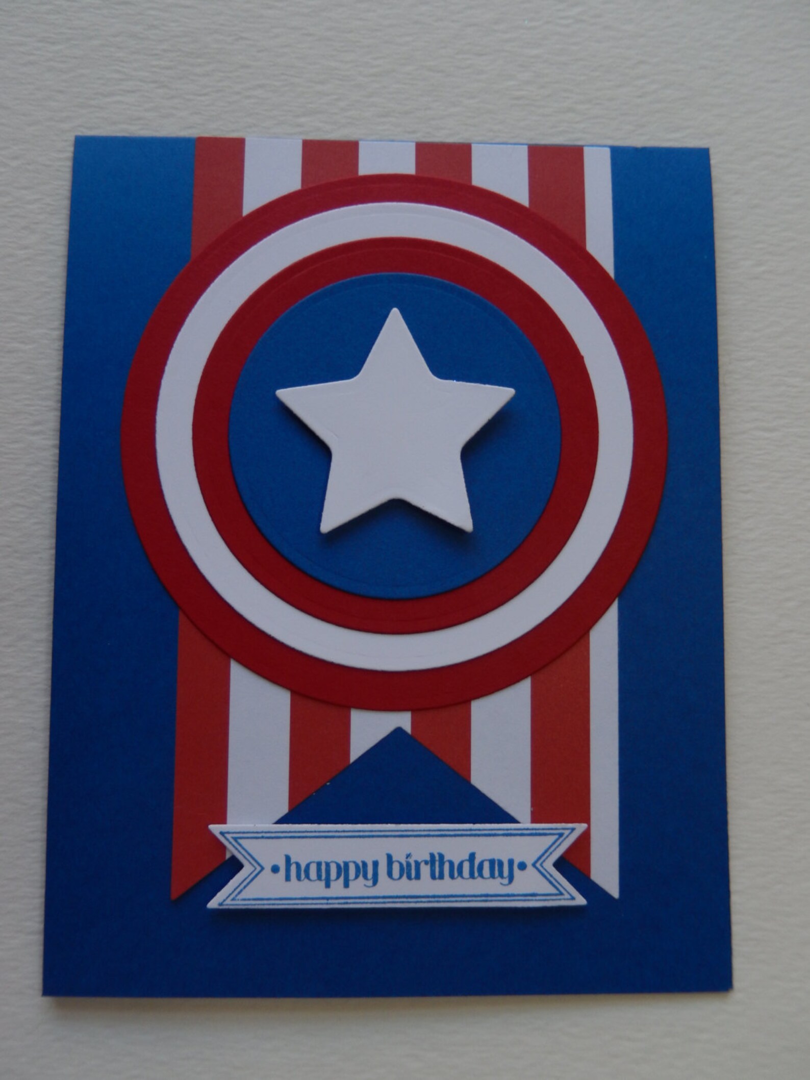 Captain America Birthday Card - Etsy