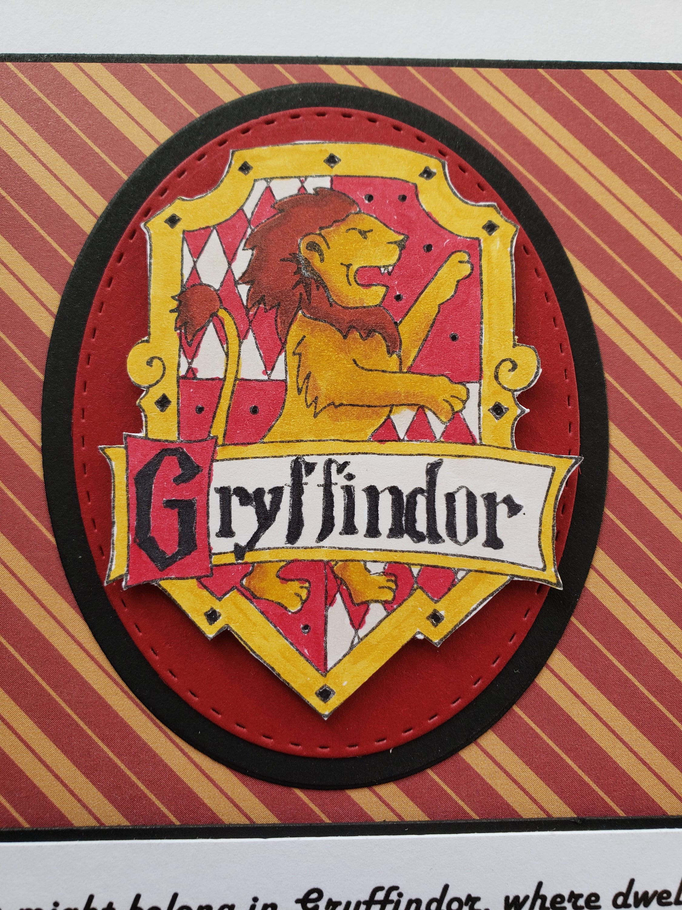 Harry Potter Gryffindor Card - Etsy