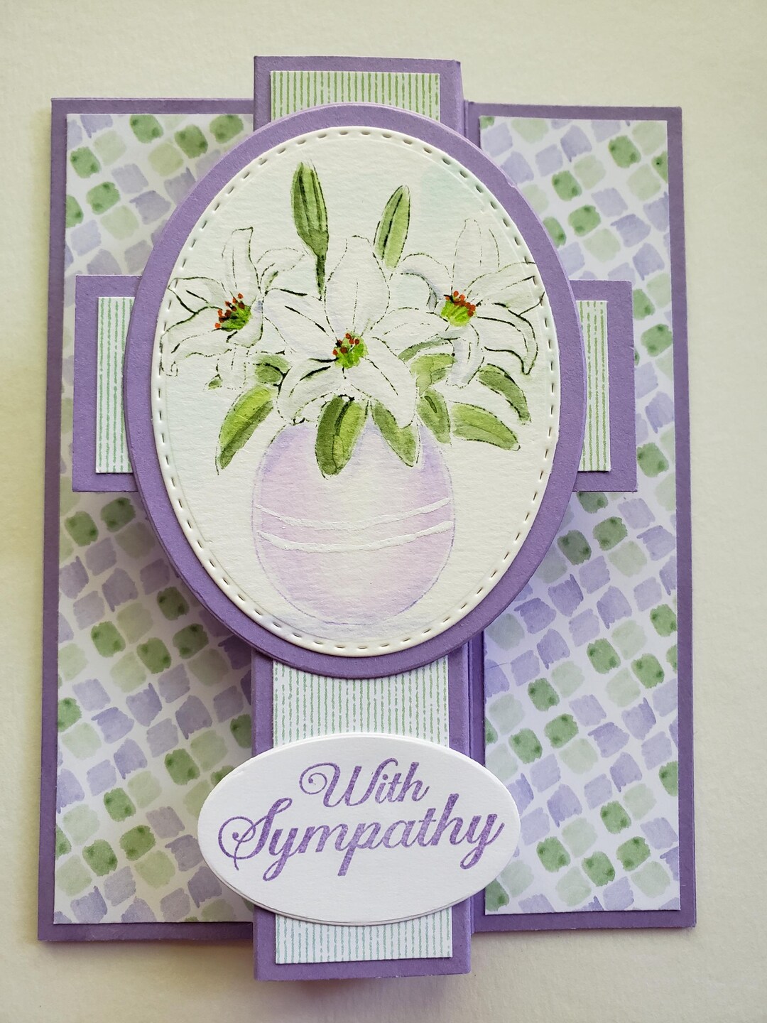Watercolor Pop-up Cross Sympathy Card - Etsy