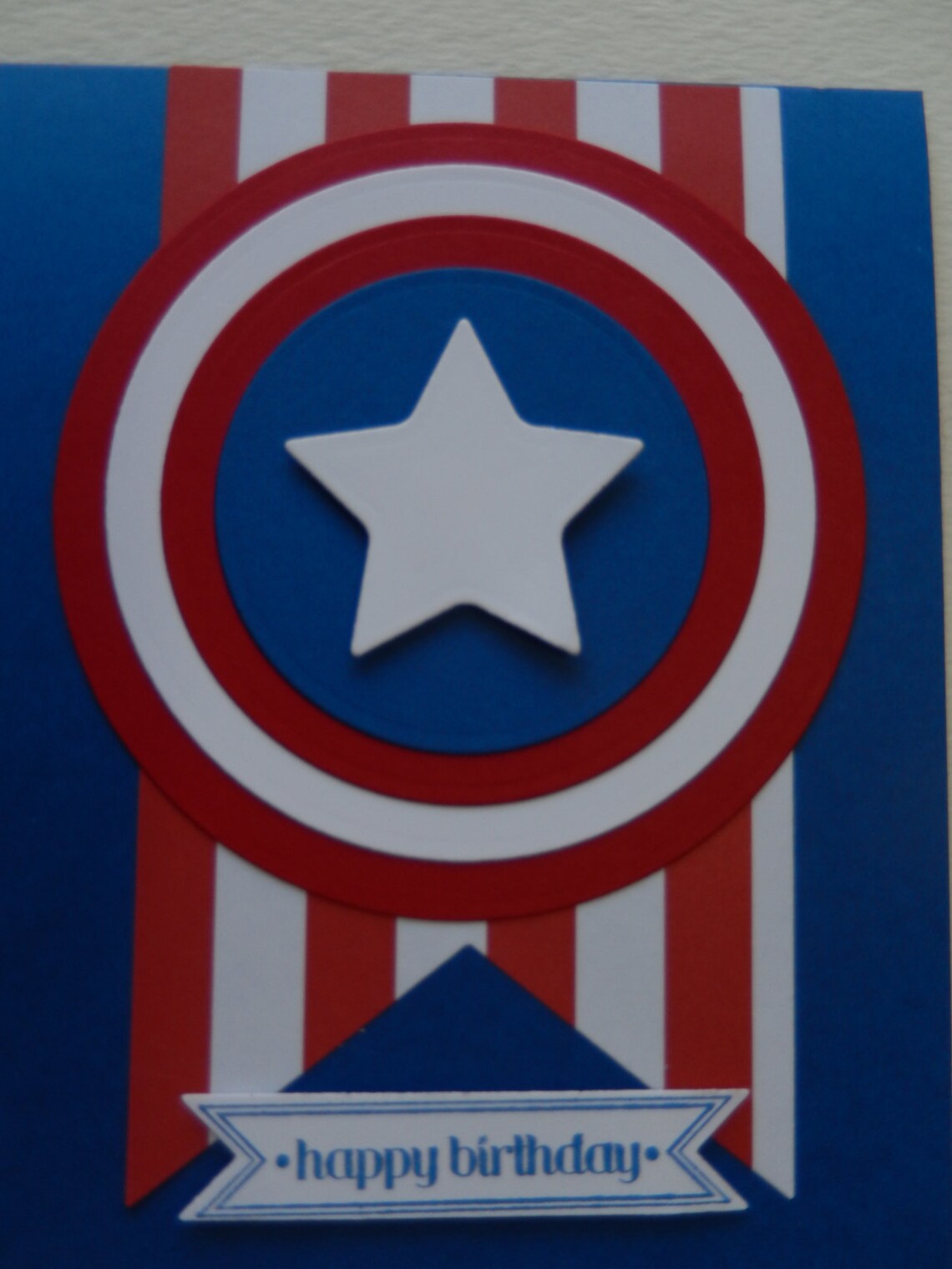 Captain America Birthday Card - Etsy