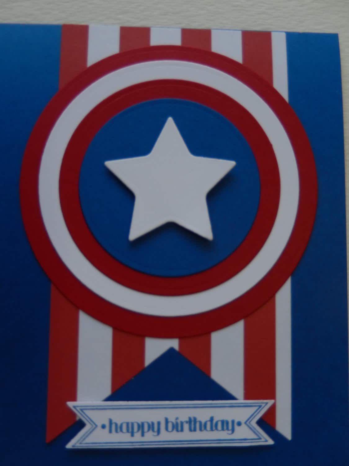 Captain America Birthday Card - Etsy