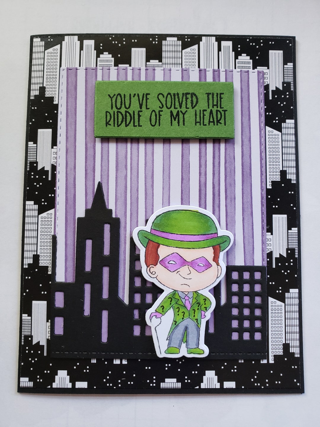 Batman Riddler Card - Etsy