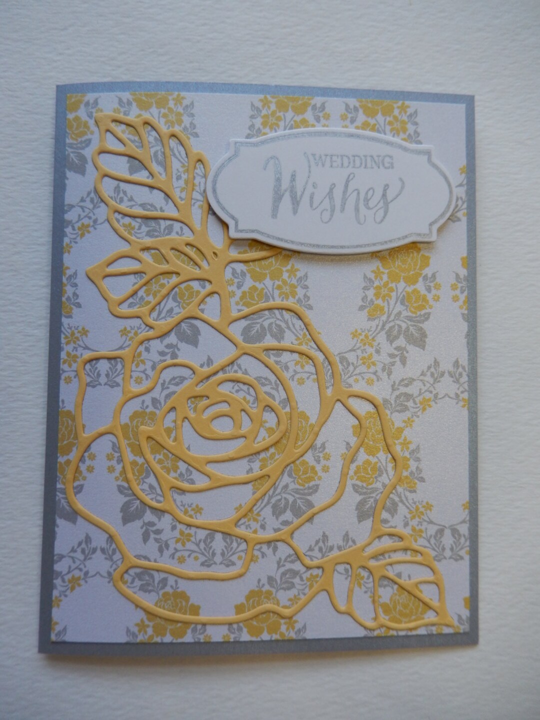 Yellow Rose Wedding Card - Etsy