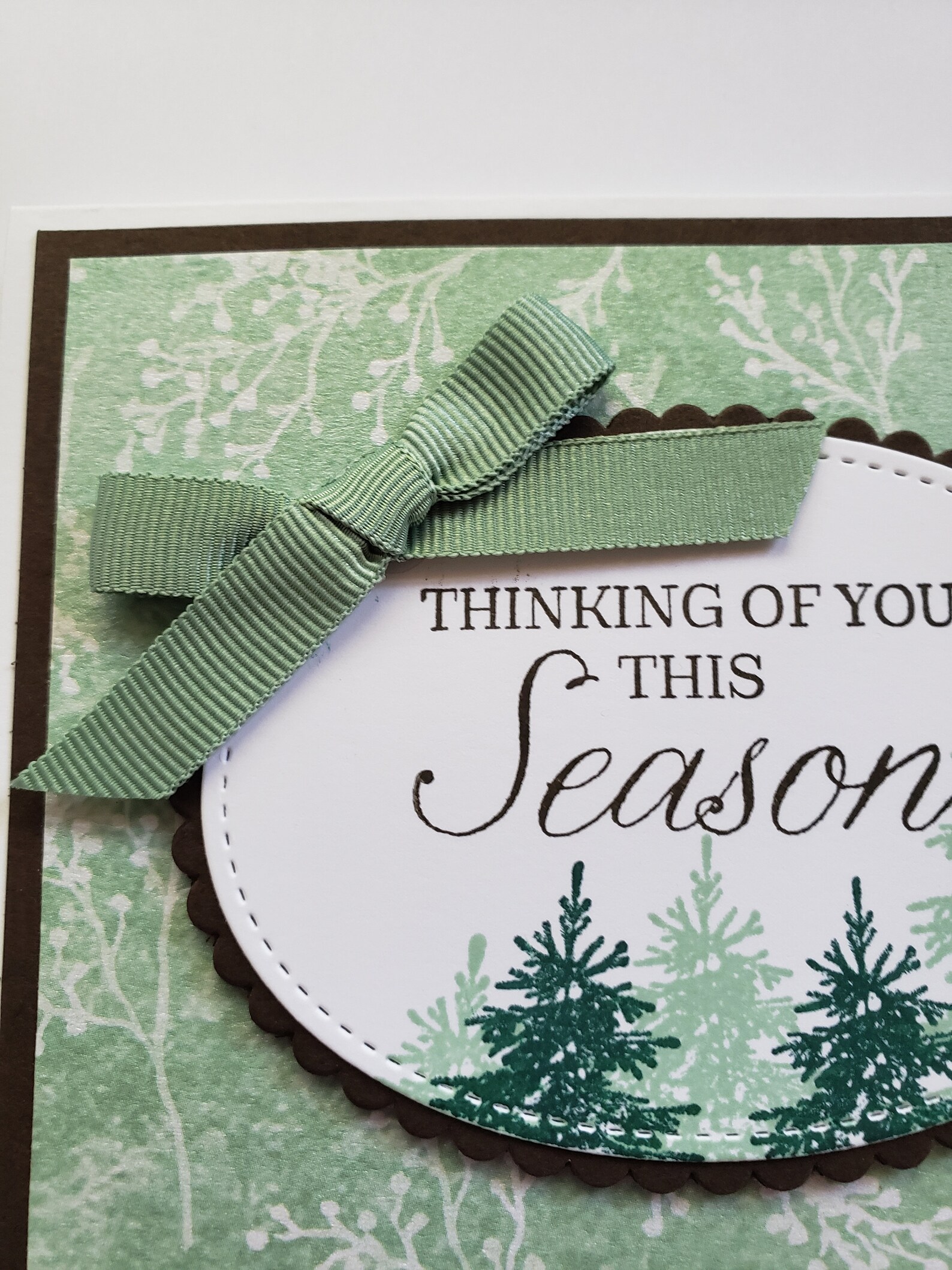 Tree and Pinecone Christmas Card - Etsy