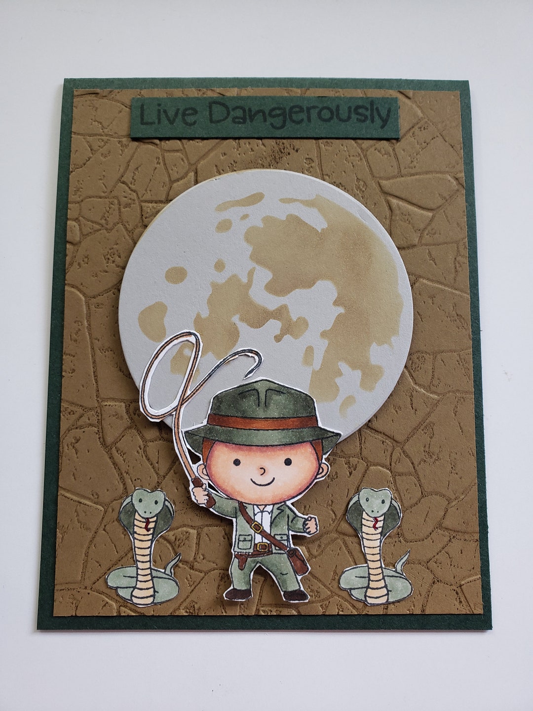 Treasure Hunter and Snakes Card - Etsy