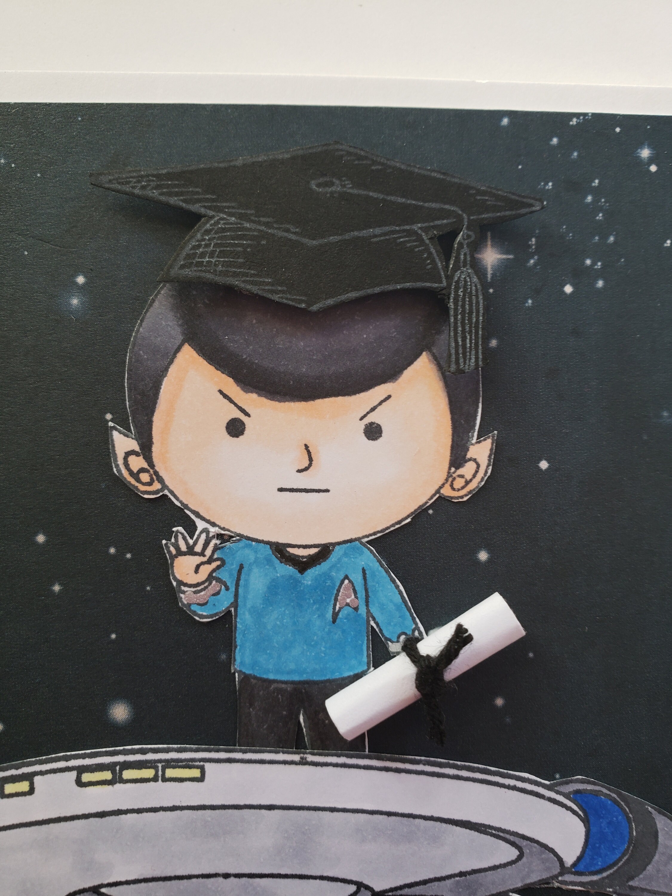 Star Trek Mr Spock Graduation Card - Etsy