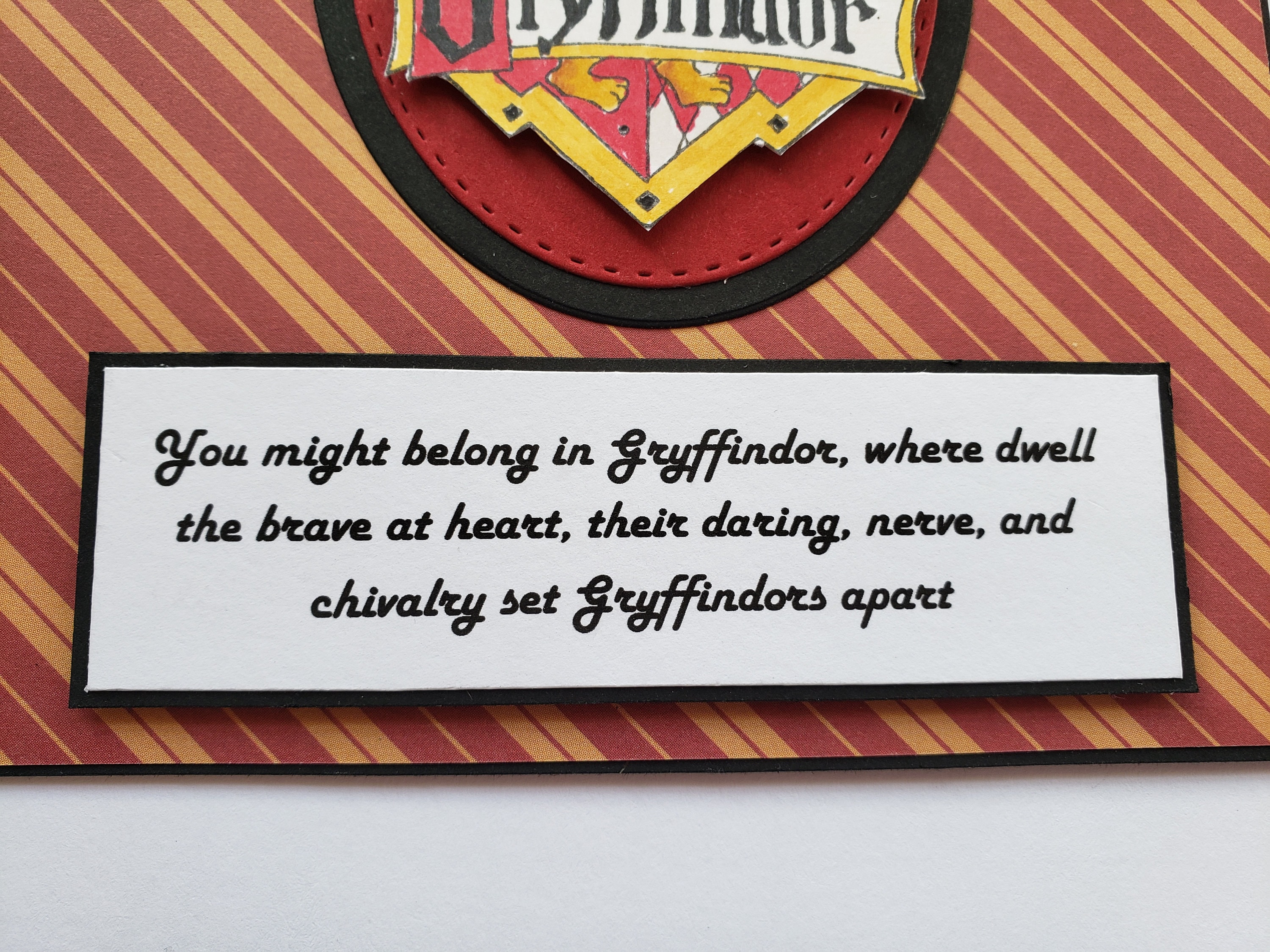 Harry Potter Gryffindor Card - Etsy