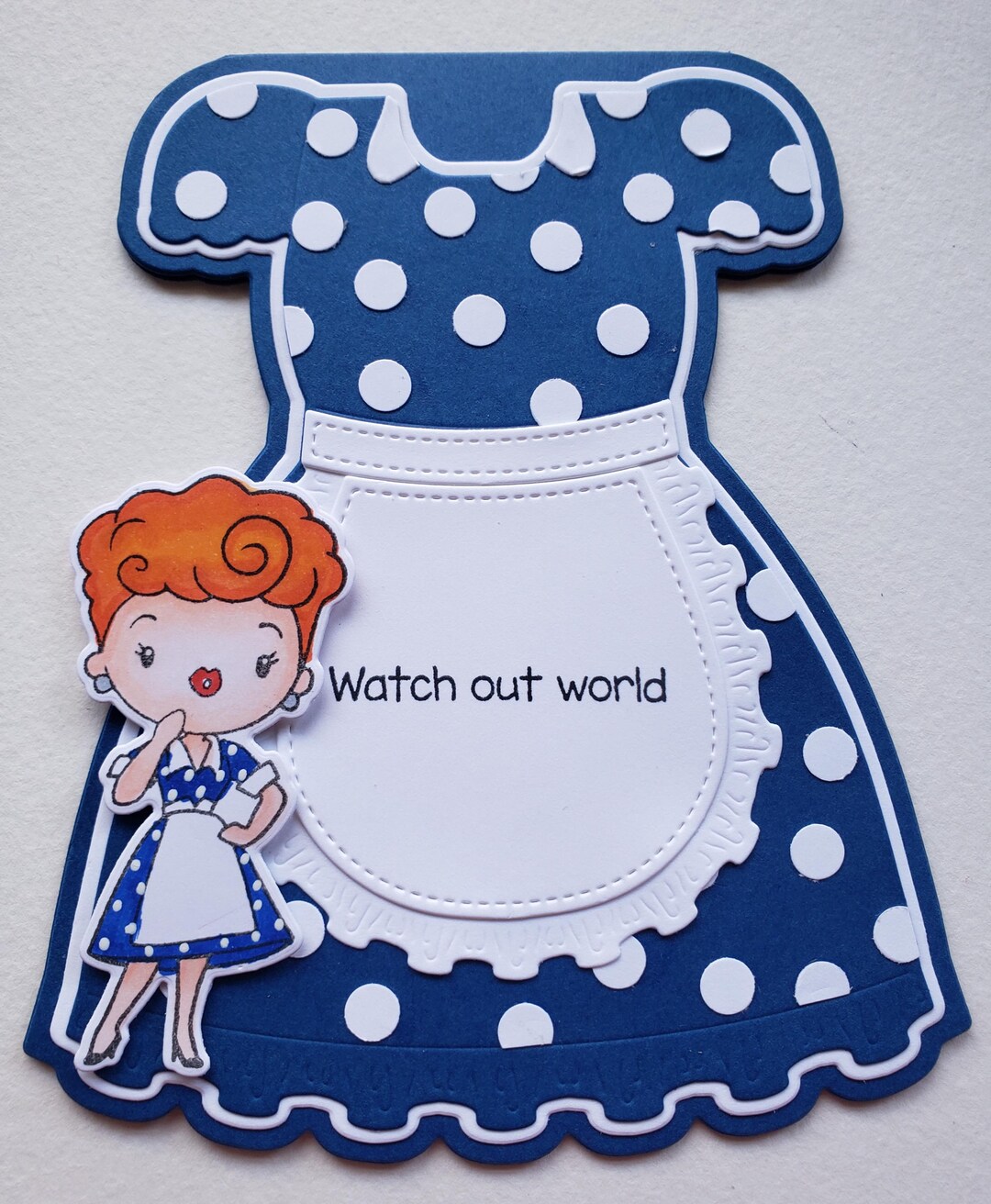 I Love Lucy Dress Shaped Card - Etsy