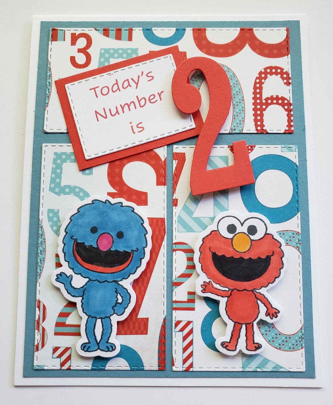Customizable Sesame Street Grover and Elmo Birthday Card - Etsy