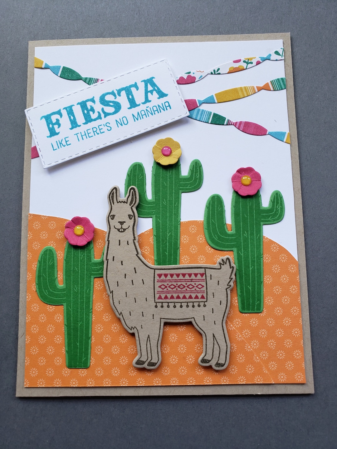 Llama and Cacti Cinco De Mayo Card - Etsy