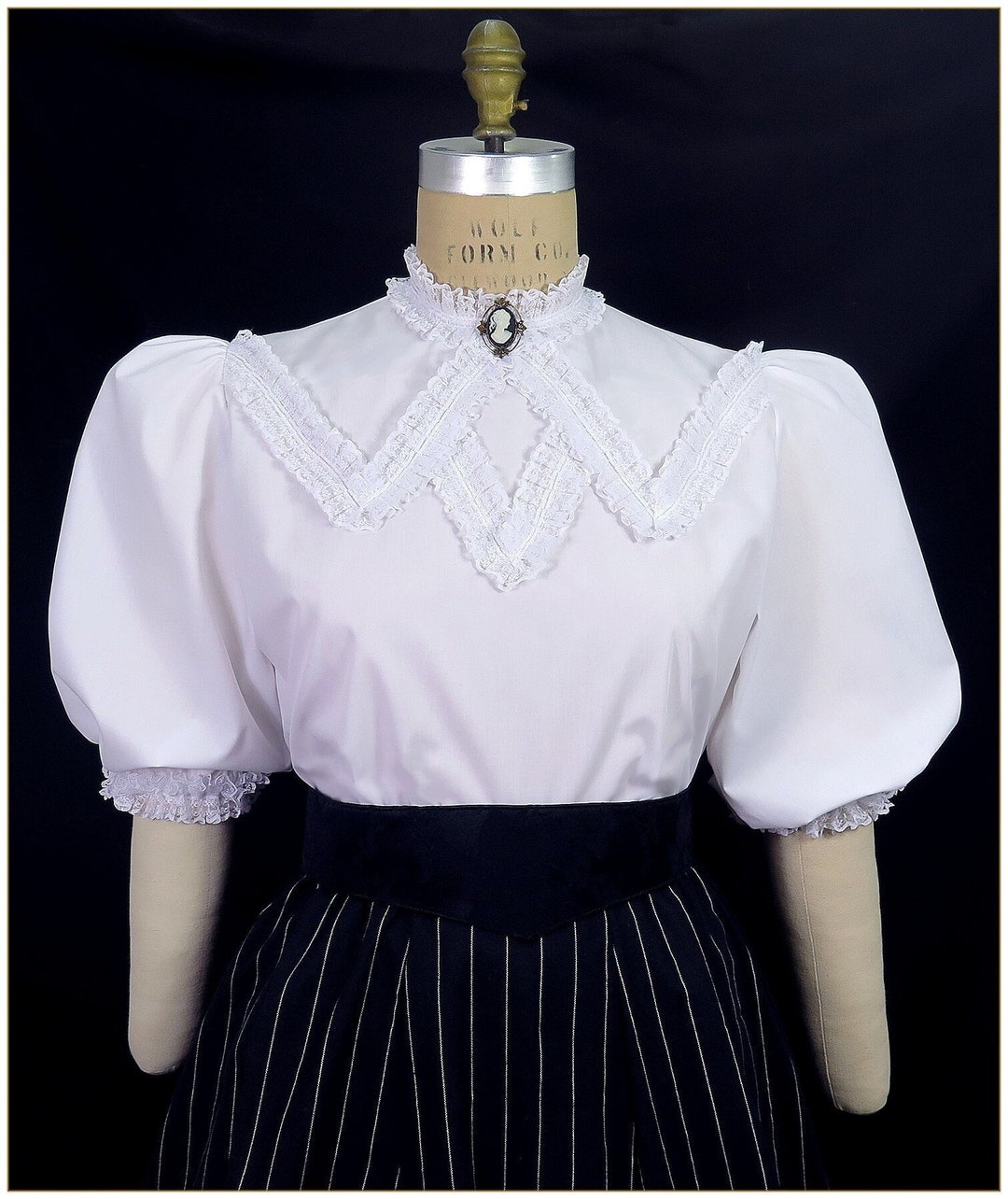 Edwardian Broadcloth & Ruffle Lace Blouse - Etsy