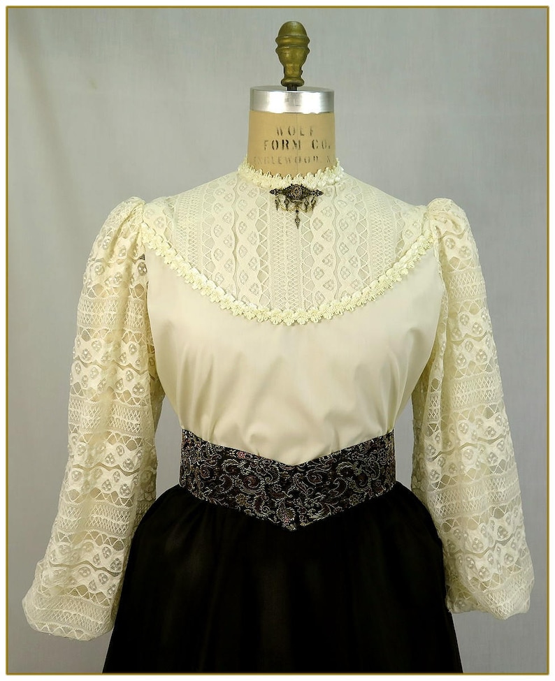 1900s Edwardian Style Blouses, Tops & Sweaters