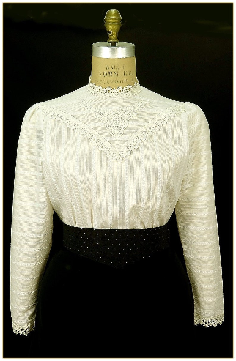 1900s Edwardian Style Blouses, Tops & Sweaters