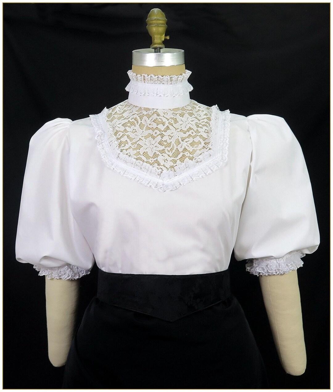 Victorian Ruffle Lace Blouse, Medium - Etsy