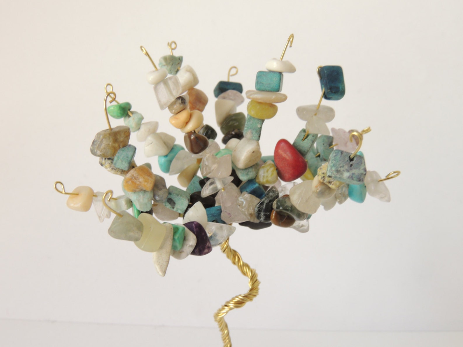 Multi Color Gemstone Tree Rainbow Wire Tree Healing - Etsy