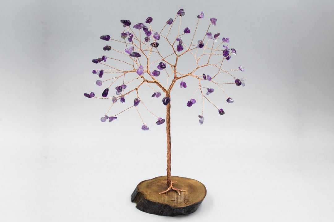 Amethyst Wire Tree, 6th Anniversary Gift, February Birthstone Gift - Etsy
