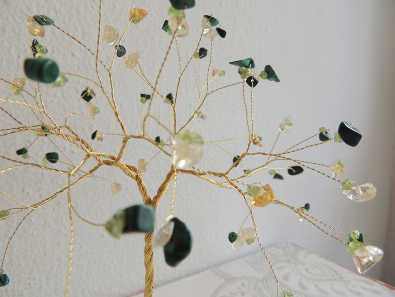Wire tree Suncatcher Suncatcher gemstone tree sculpture | Etsy