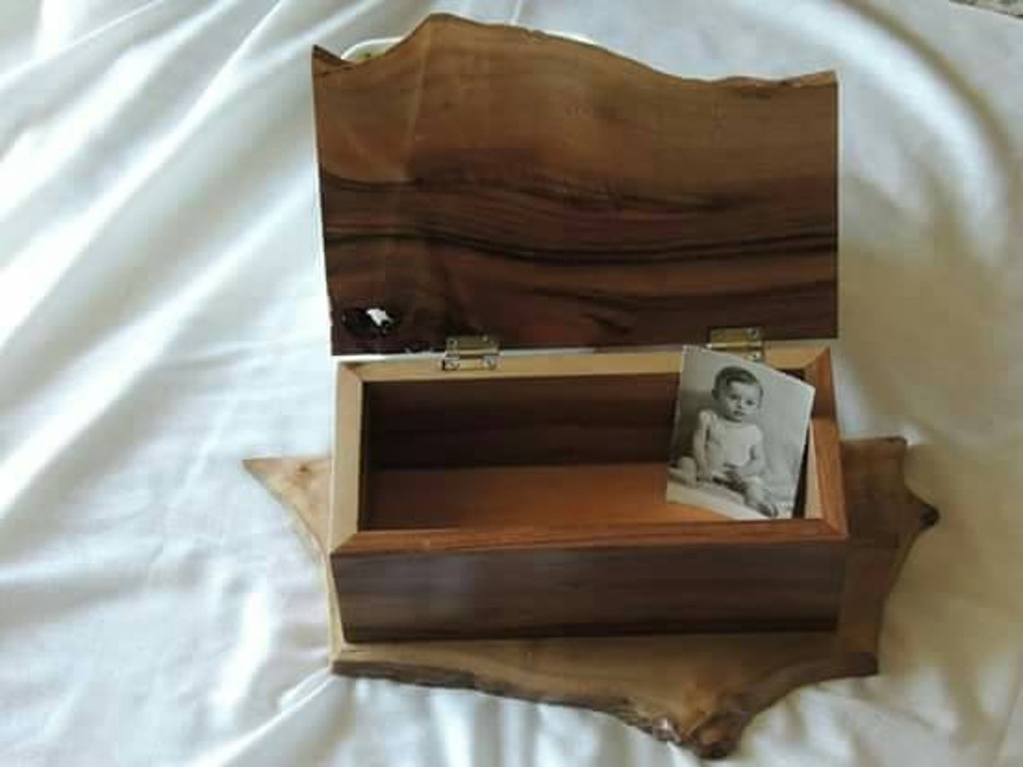 Walnut Wooden Box Walnut Jewelry Box Keepsake Memory Box - Etsy