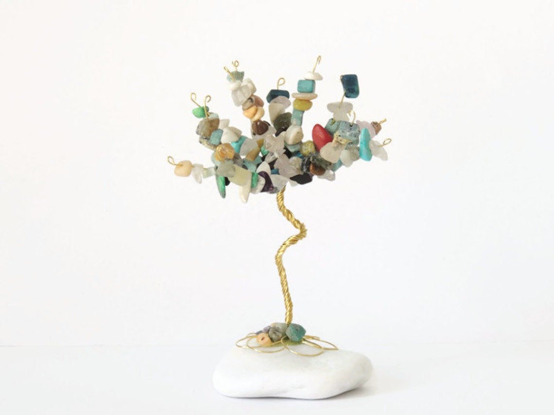 Multi Color Gemstone Tree Rainbow Wire Tree Healing - Etsy