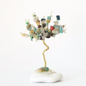 Multi Color Gemstone Tree, Rainbow Wire Tree, Healing Crystals, Tree of ...