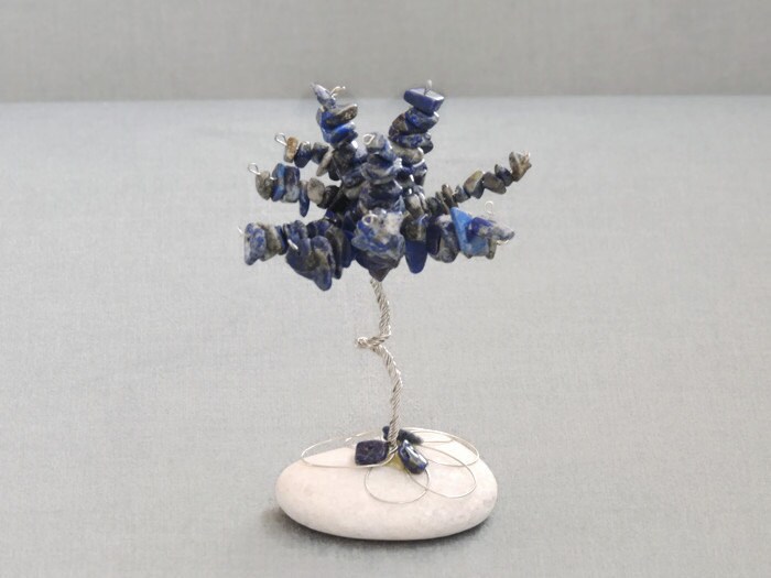 Mini wire tree Lapis Lazuli gem tree Wire tree of life | Etsy