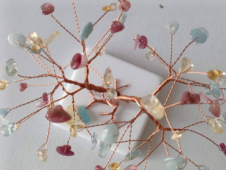 Family Tree Sculpture, Personalised Couple Gift, Wire Tree Sculpture ...