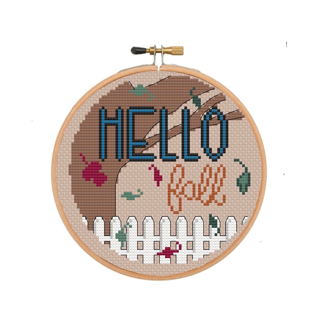 Small Hello Fall Cross Stitch Pattern - Etsy