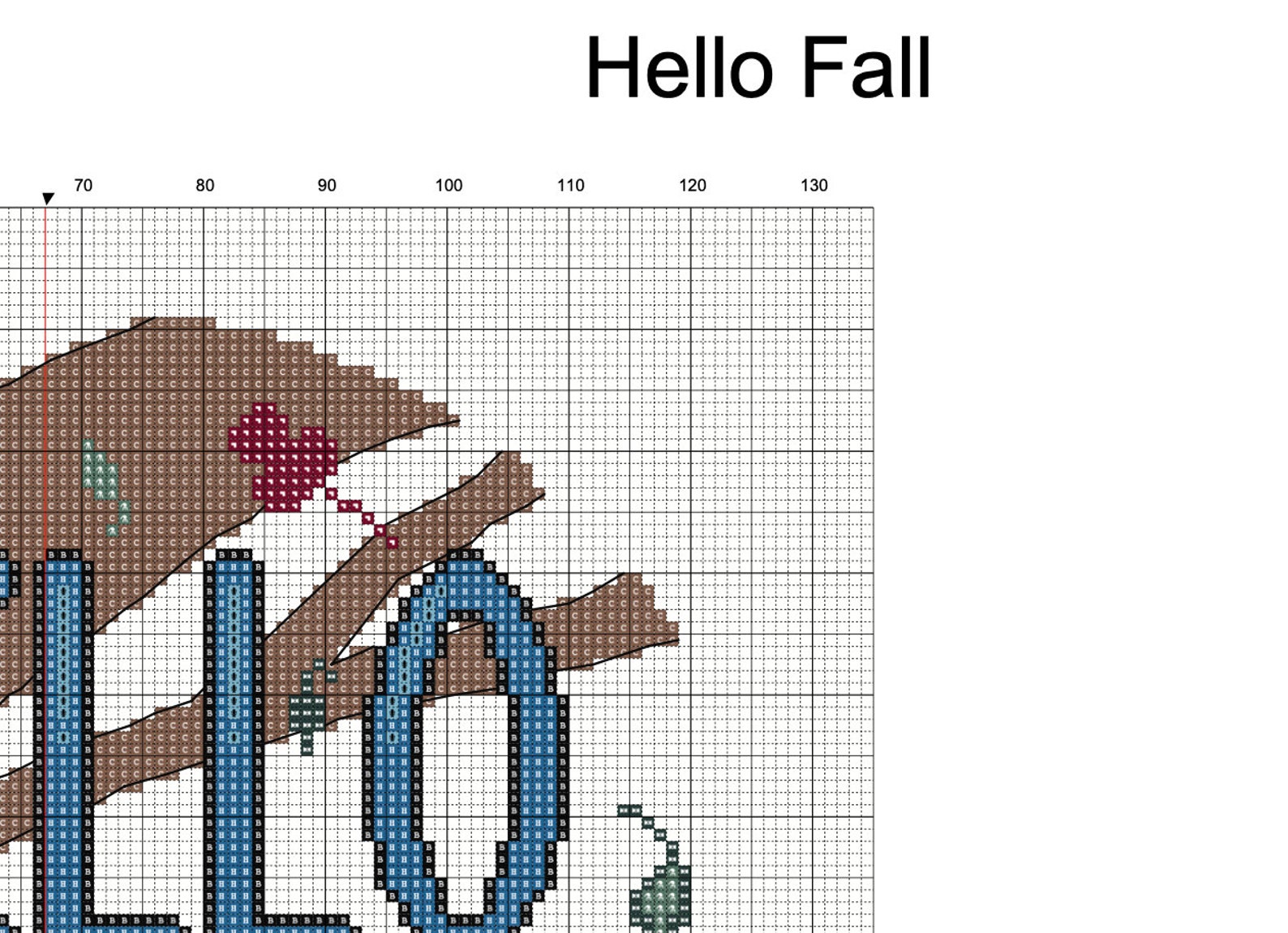 Hello Fall Cross Stitch Pattern - Etsy