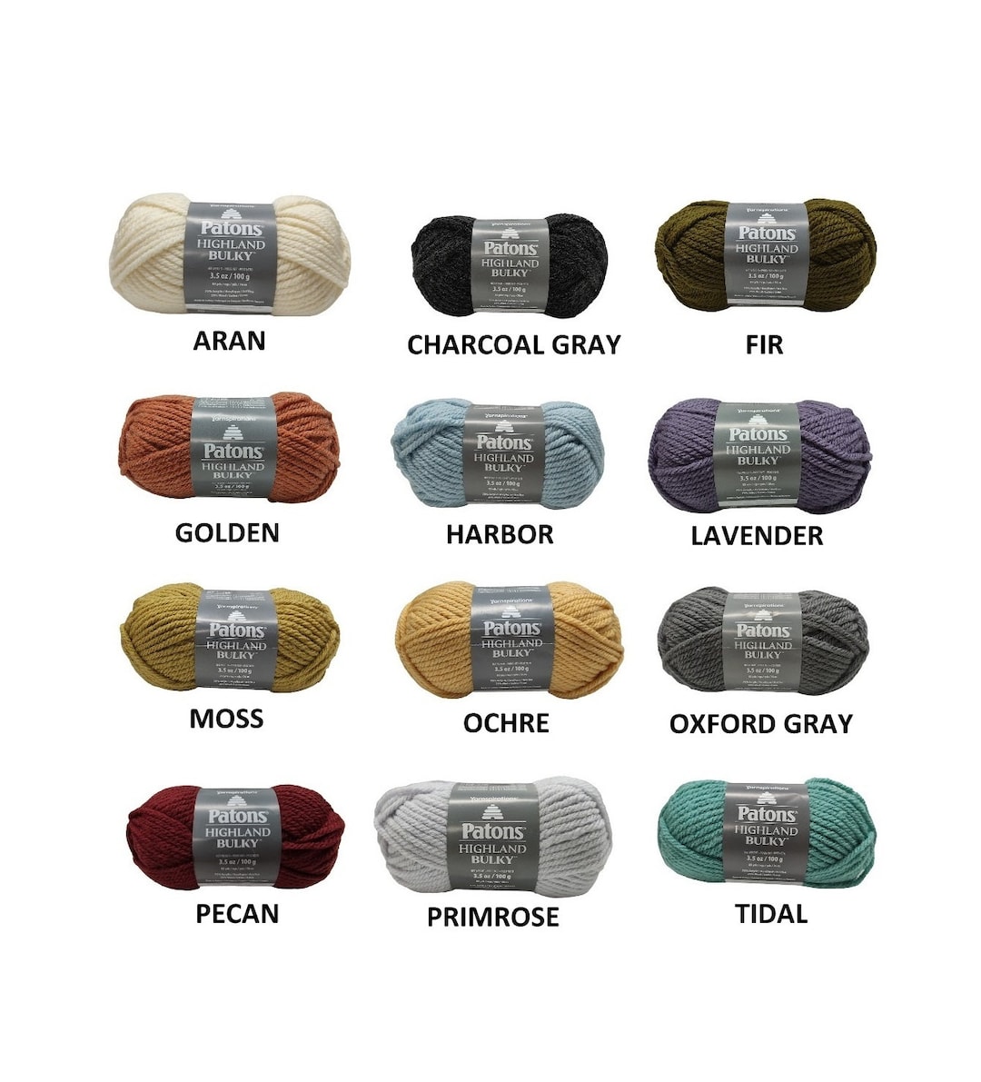 Patons Highland Bulky Yarn 3.5oz 83 Yds Choose Color - Etsy