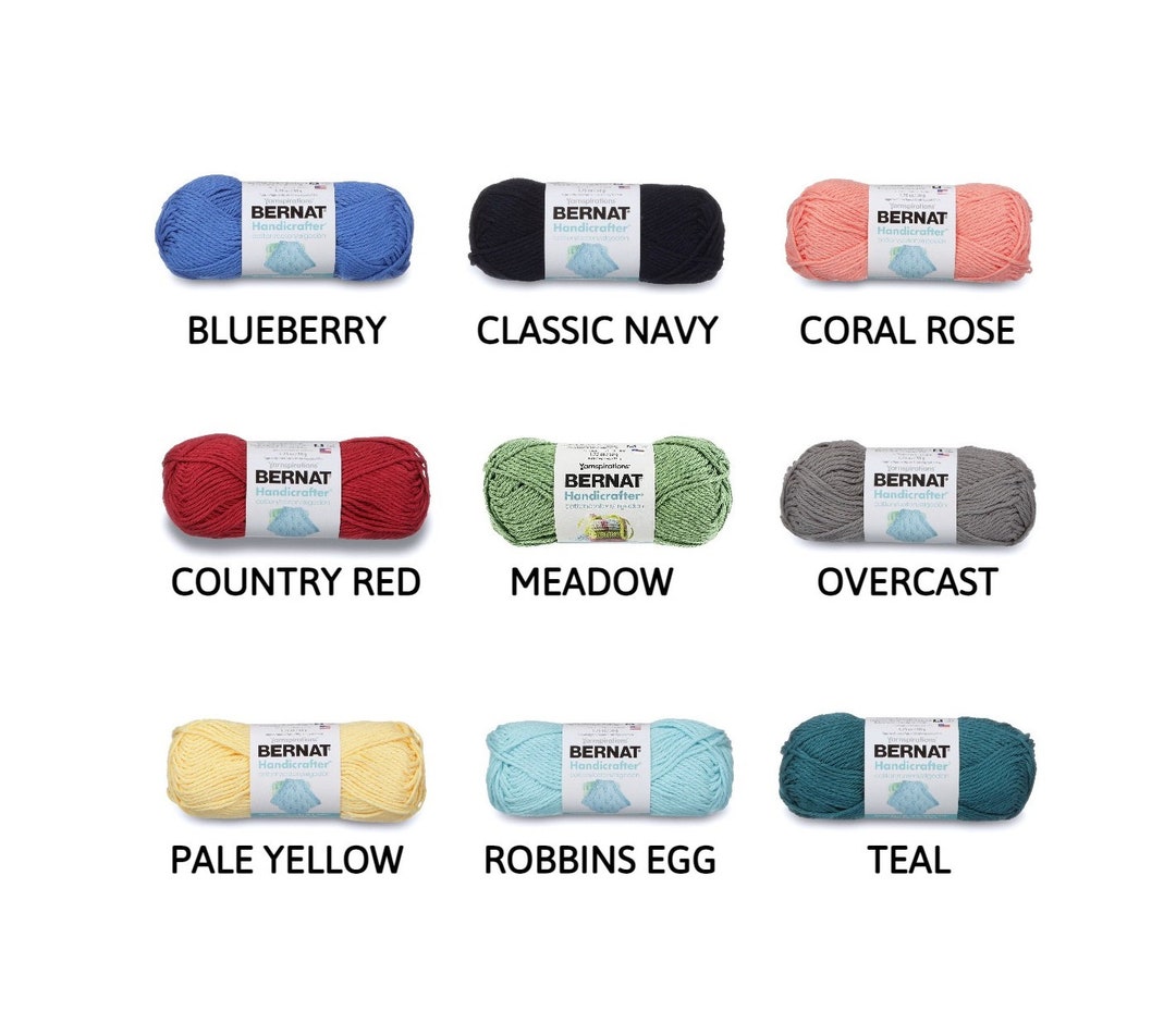 Bernat HANDICRAFTER Cotton Yarn 1.75 Oz 84 Yds Choose Color - Etsy