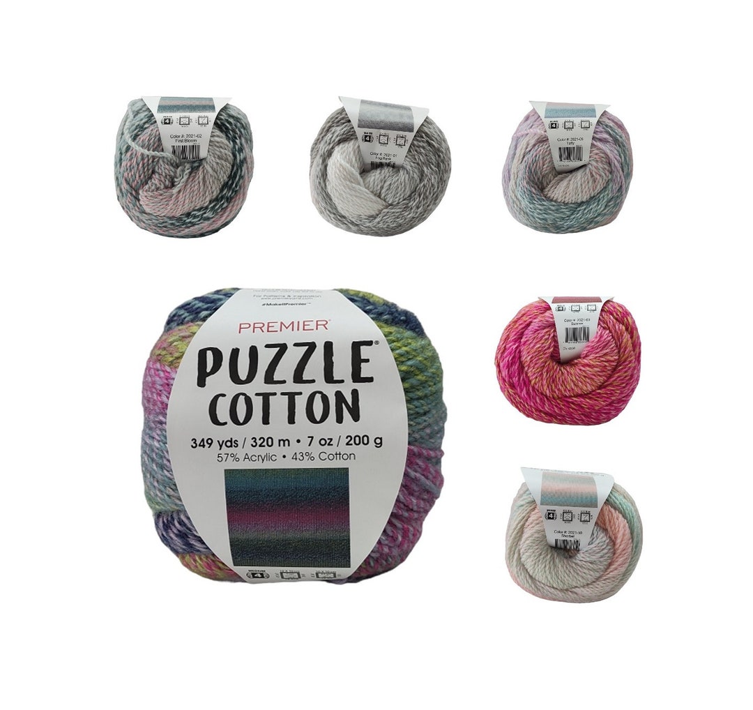 Premier PUZZLE COTTON Yarn 7oz 349 Yds Choose Color - Etsy