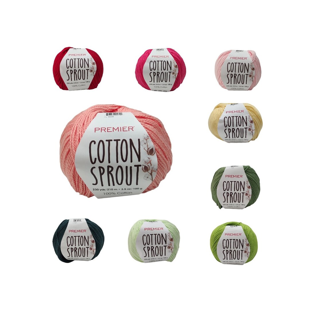 Cotton Yarn Premier COTTON SPROUT 3.5oz 230 Yds Choose Color - Etsy