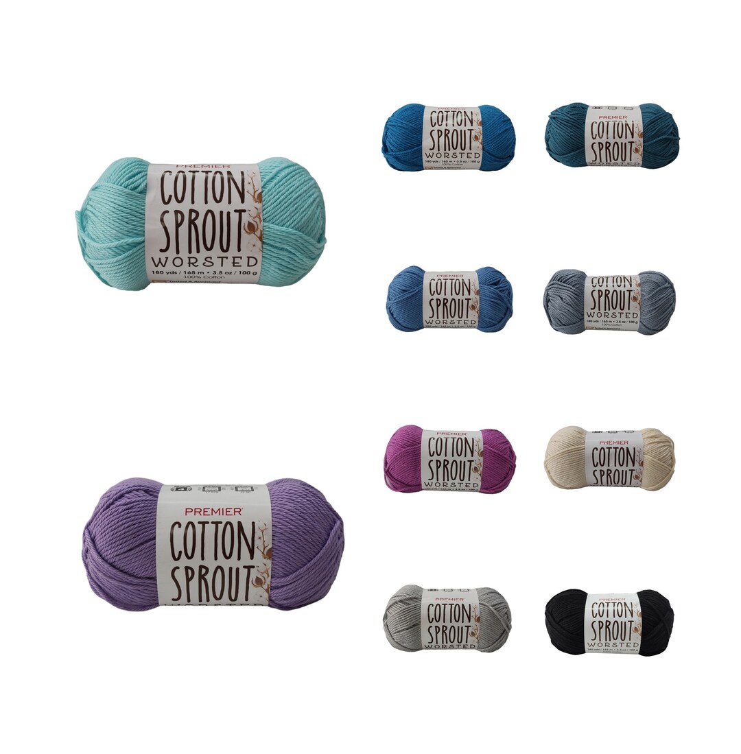 Premier COTTON SPROUT Worsted Yarn 3.5oz 180 Yds Choose Color - Etsy