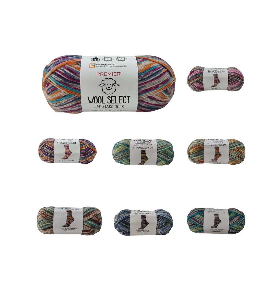 Premier WOOL SELECT Jacquard Sock 1.76 Oz 218yds - Etsy