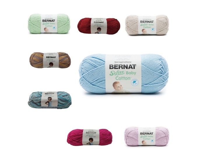 Bernat Softee BABY Cotton Yarn 4.2oz 254yds Choose Color - Etsy