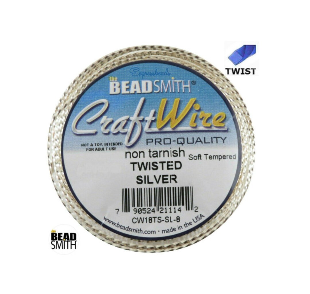 TWISTED Silver Color Craft Wire Beadsmith Soft Tempered 18-21 Gauge - Etsy
