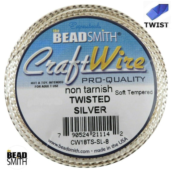 TWISTED Silver Color Craft Wire Beadsmith Soft Tempered 18-21 - Etsy