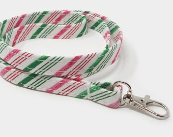 Candy Cane Lanyard | Etsy
