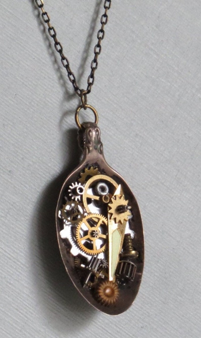 STEAMPUNK SPOON NECKLACE / time Reclaimed /recycled Spoon Necklace ...
