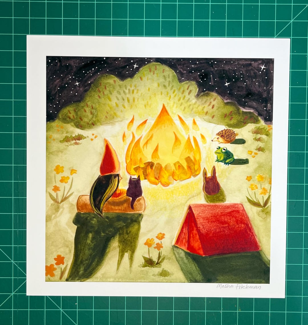 Campfire Print - Etsy