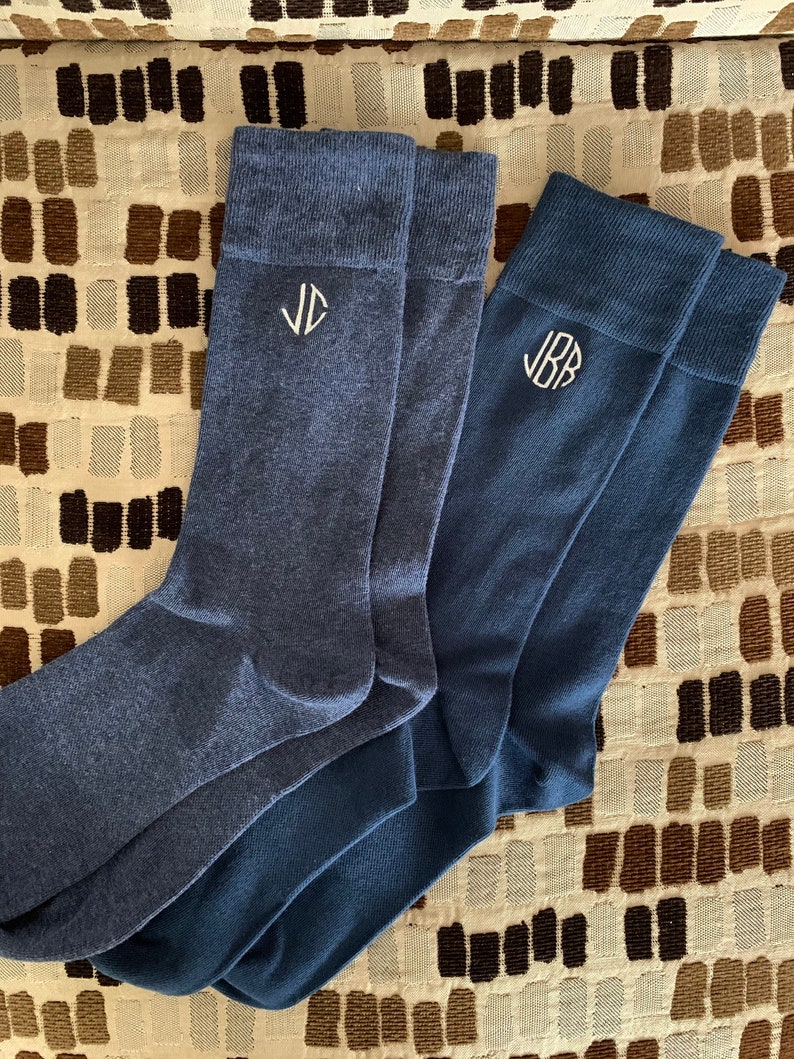 Men's Custom Embroidered Dress Socks | Etsy