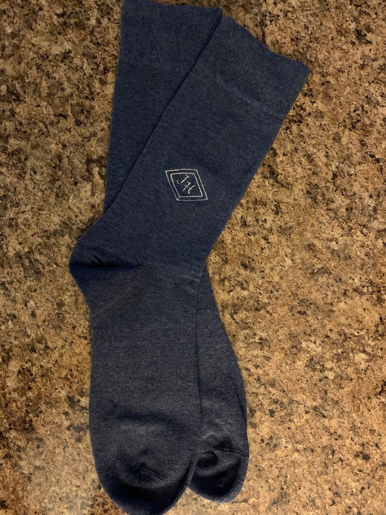 Men's Custom Embroidered Dress Socks | Etsy