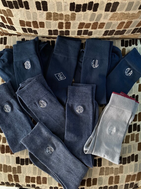 Men's Custom Embroidered Socks | Etsy