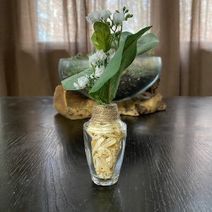 Mini Faux Flower Vase, Small Fake Floral Arrangement, Upcycled ...
