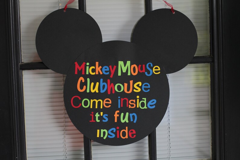 Mickey Mouse Inspired Door Sign - Etsy
