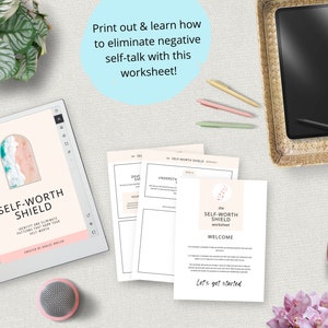 Build Self-worth Worksheet, Printable, Self-esteem, Inner Critic, Women, Self-sabotage ...
