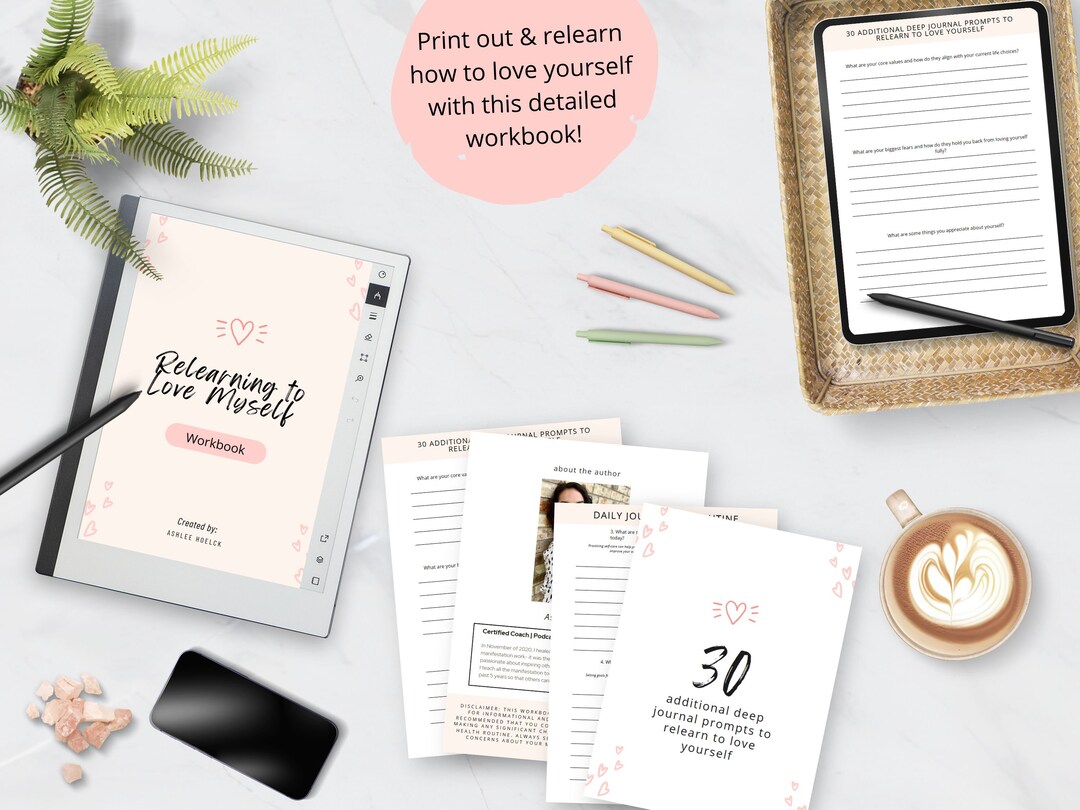 Self-love Workbook, Printable Guided Journal, Instant Download ...
