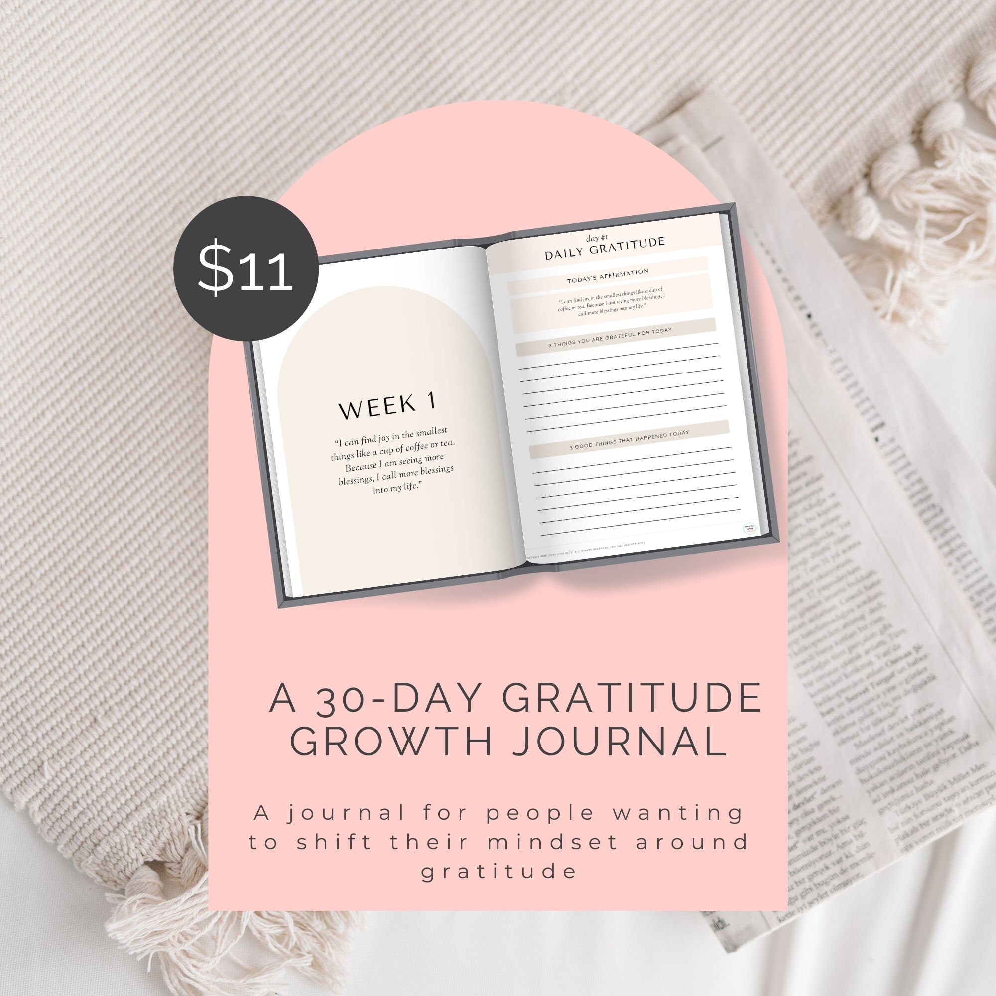 A 30-day Gratitude Growth Journal Digital Download Guided Journaling ...